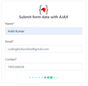 How to submit form data using AJAX in PHP – Coding Birds Online