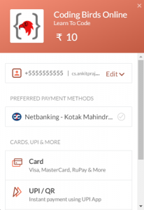Razorpay payment gateway setup in CodeIgniter – Coding Birds Online